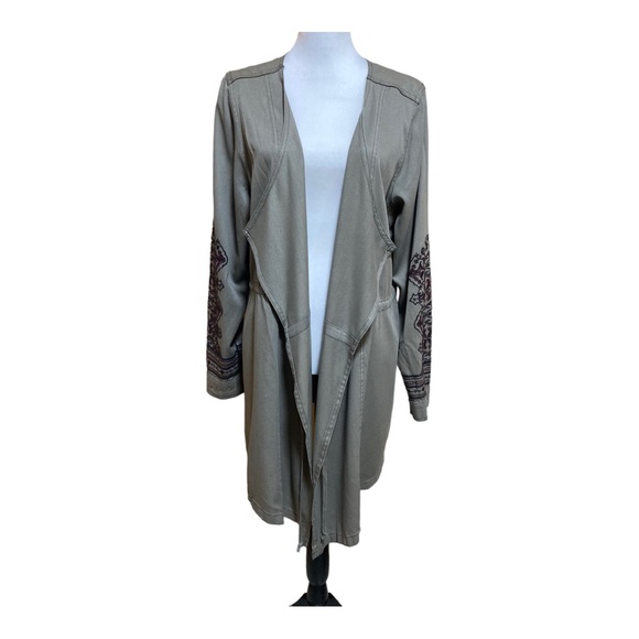 Knox Rose | Jackets & Coats | Knox Rose Olive Green Embroidered Sleeves ...